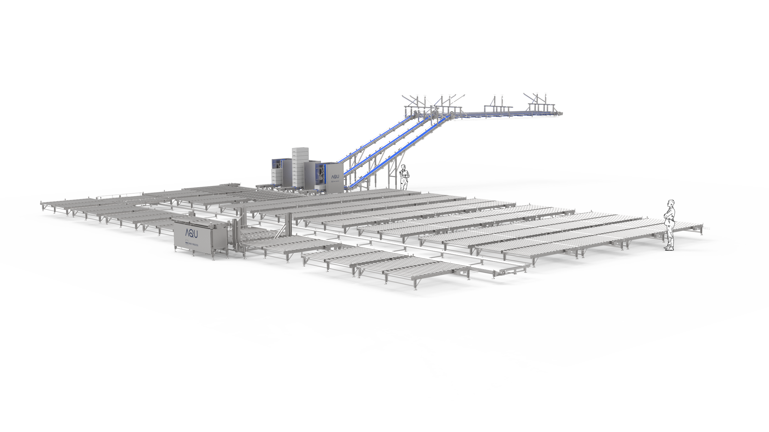 Aqu Box distribution system for fish processing and seafood production