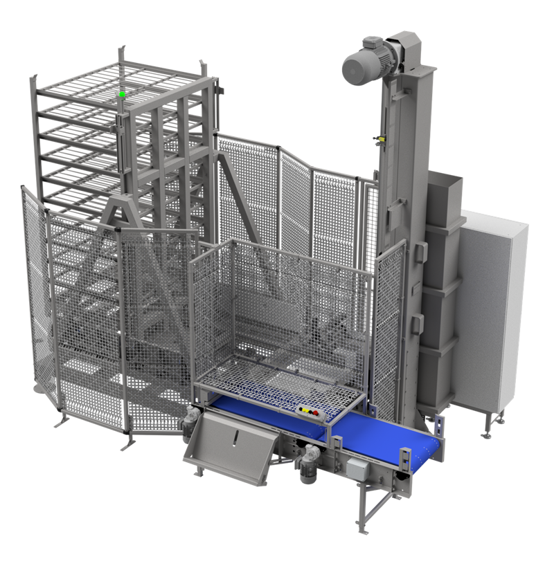 AQU rack stacker industrial seafood storage - For fish processing